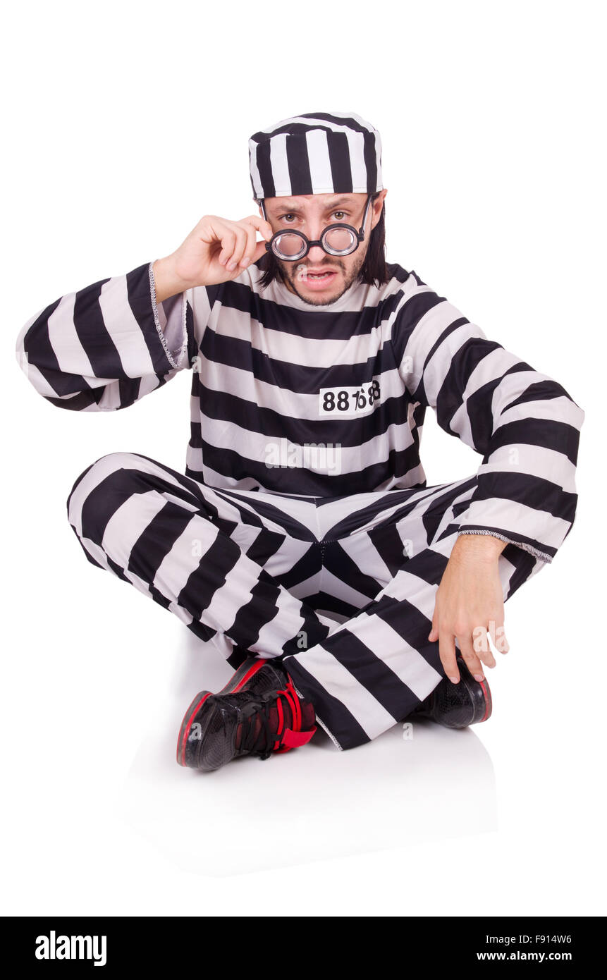 Prison inmate isolated on the white background Stock Photo - Alamy