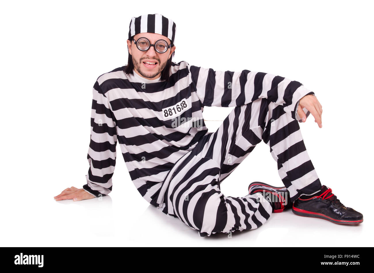 Prison inmate isolated on the white background Stock Photo - Alamy