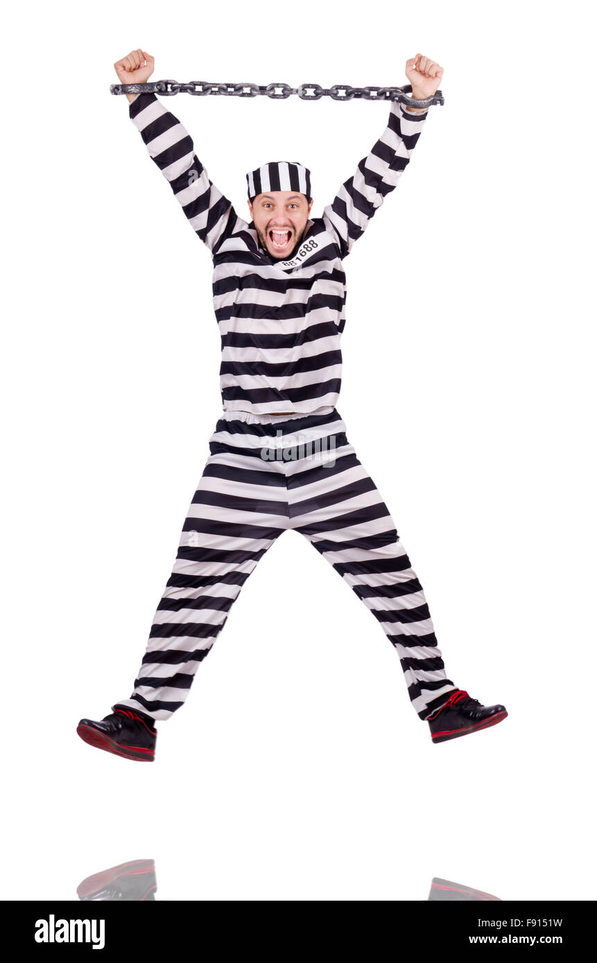 Prison inmate isolated on the white background Stock Photo - Alamy