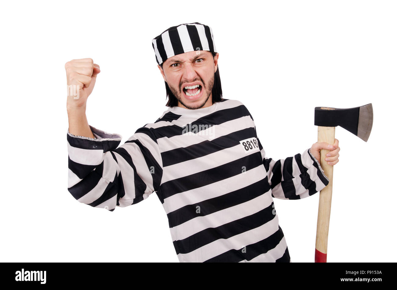 Prison inmate isolated on the white background Stock Photo - Alamy