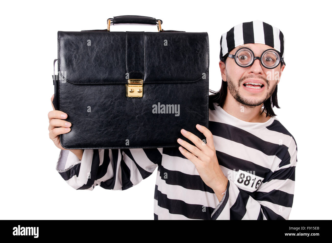 Prison inmate isolated on the white background Stock Photo - Alamy