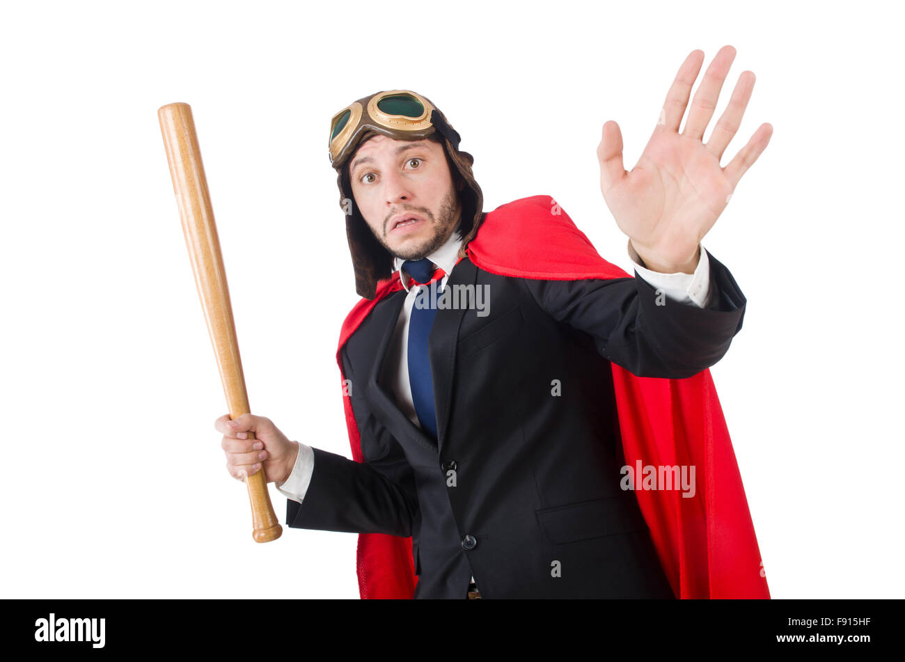 Man wearing red clothing in funny concept Stock Photo - Alamy