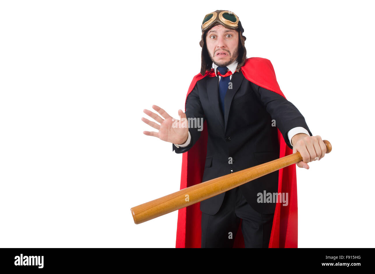 Man wearing red clothing in funny concept Stock Photo - Alamy