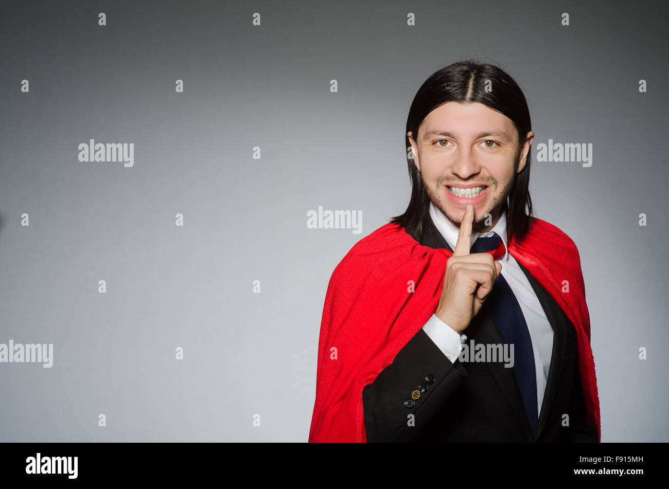 Man wearing red clothing in funny concept Stock Photo - Alamy