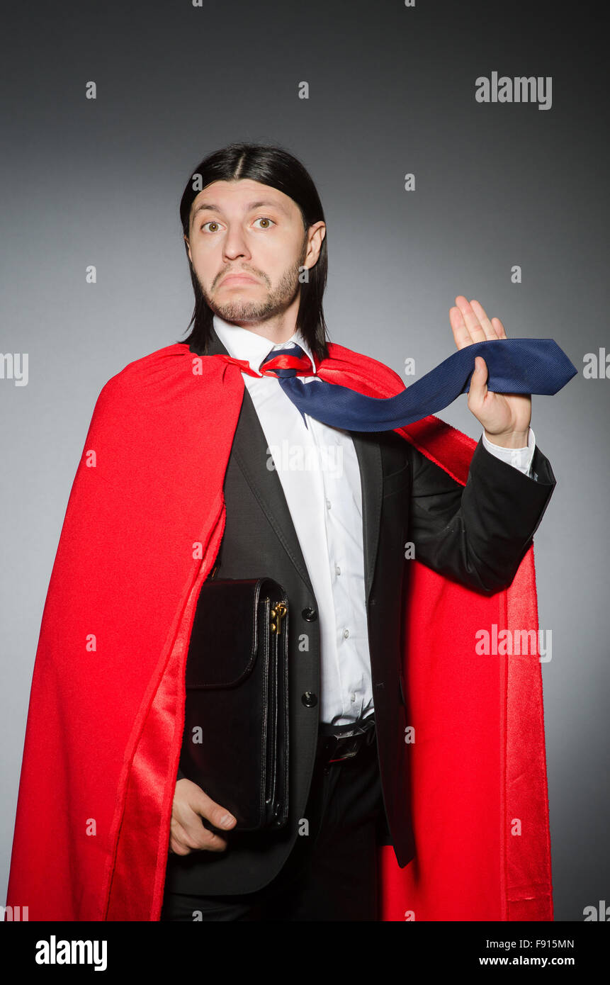 Man wearing red clothing in funny concept Stock Photo - Alamy