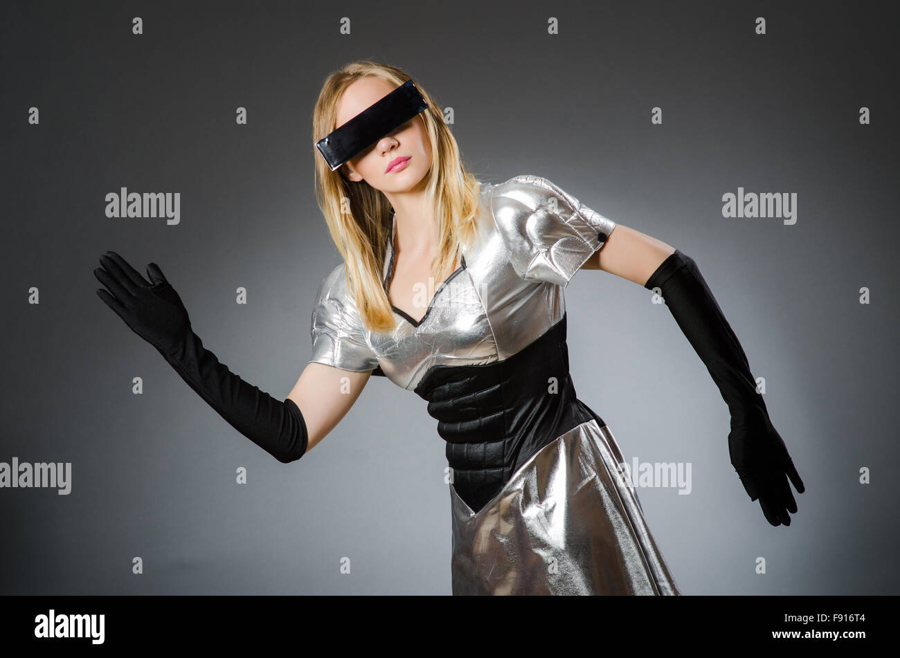 Tech woman in futuristic concept Stock Photo - Alamy