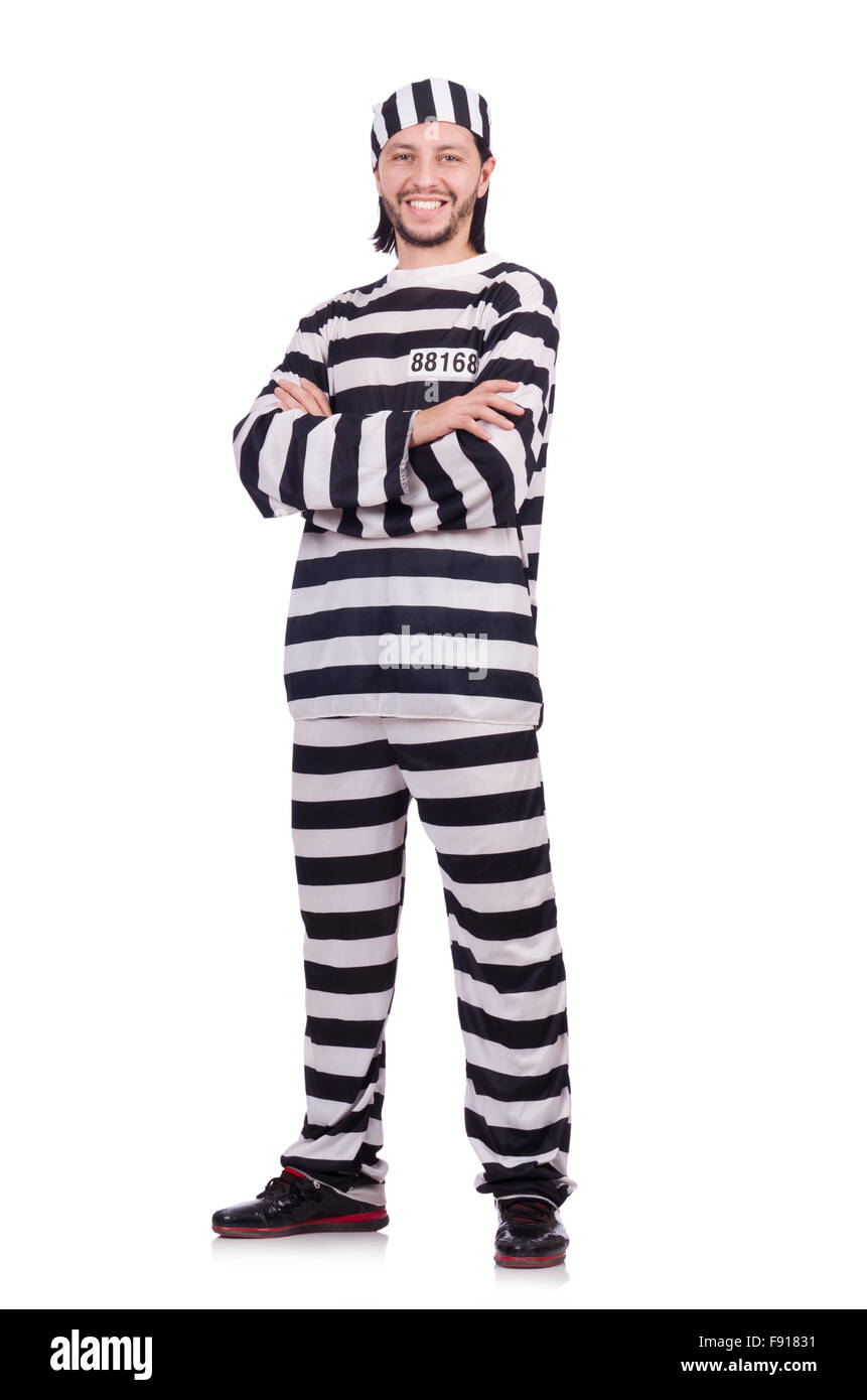 Prison inmate isolated on the white background Stock Photo - Alamy