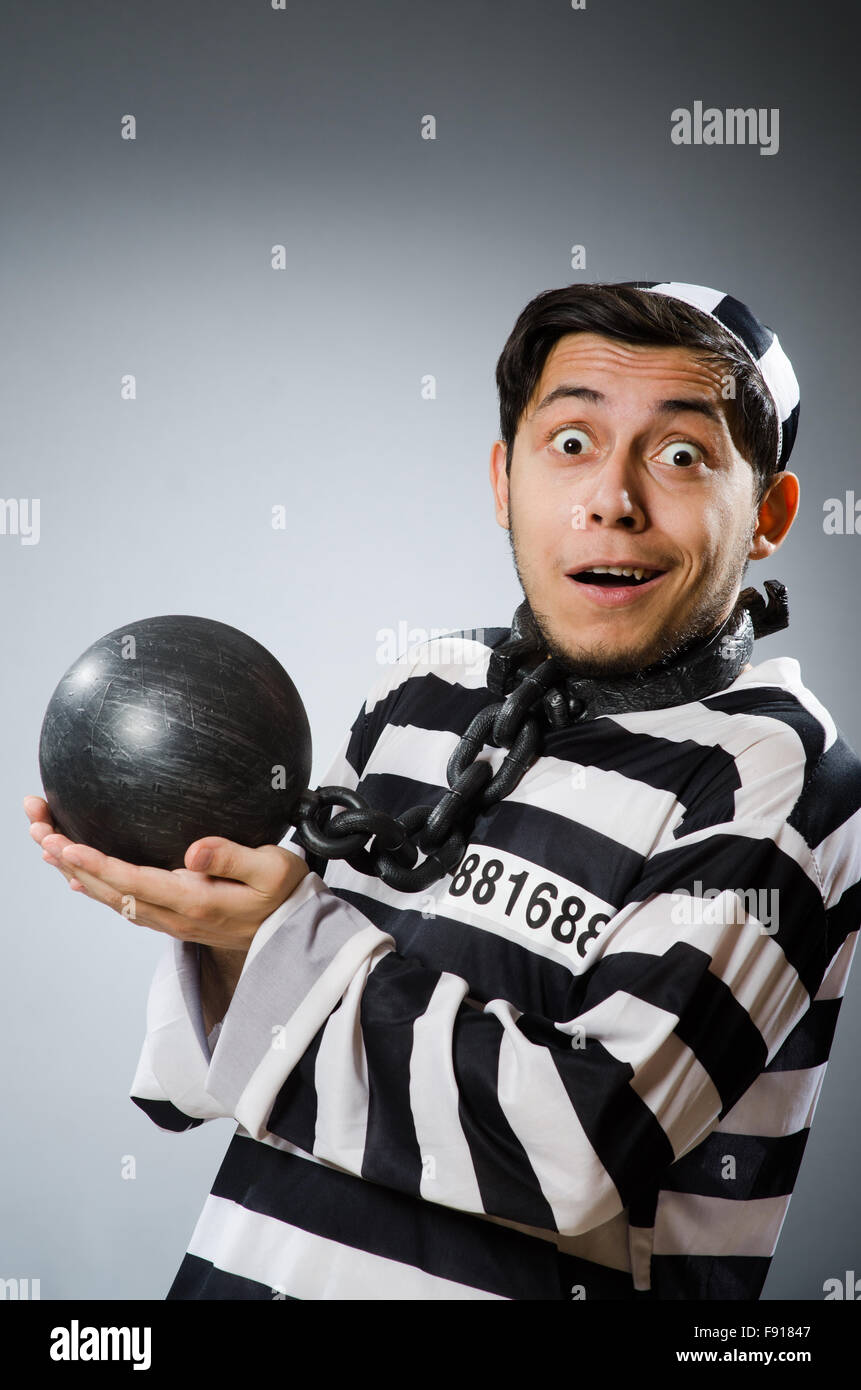 Prison inmate in funny concept Stock Photo - Alamy