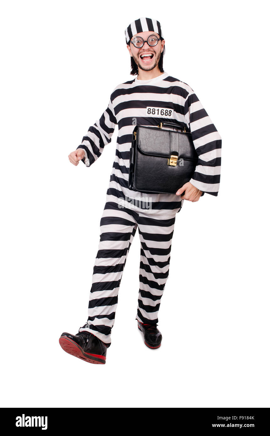 Prison inmate isolated on the white background Stock Photo - Alamy