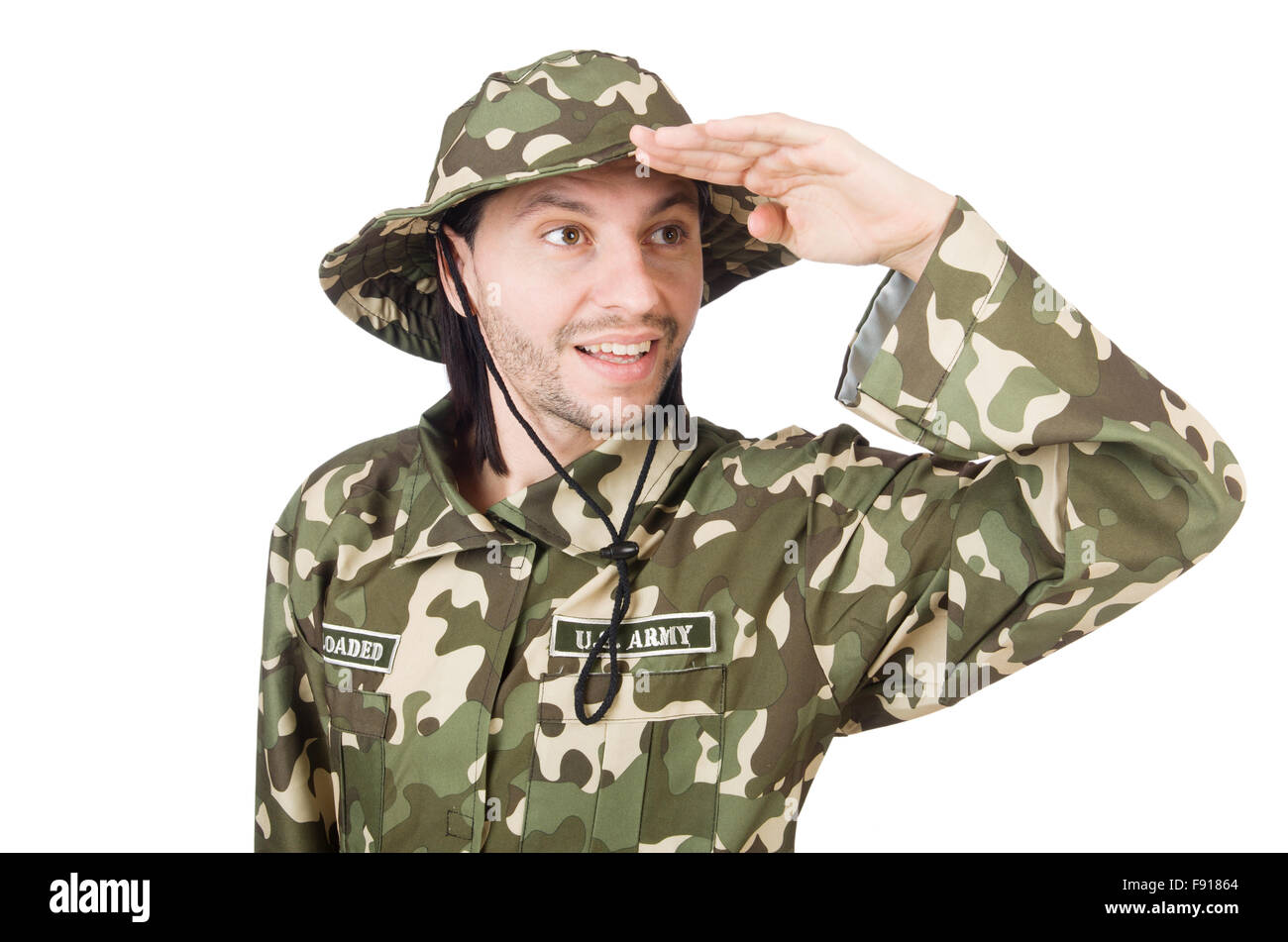 Funny soldier in military concept Stock Photo - Alamy