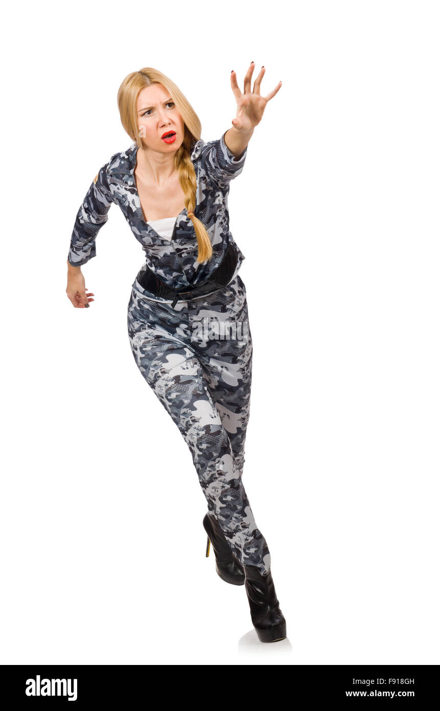Angry female soldier Cut Out Stock Images & Pictures - Alamy