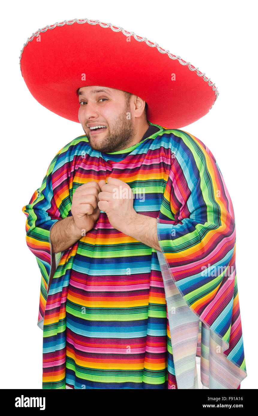 Funny mexican isolated on white Stock Photo - Alamy