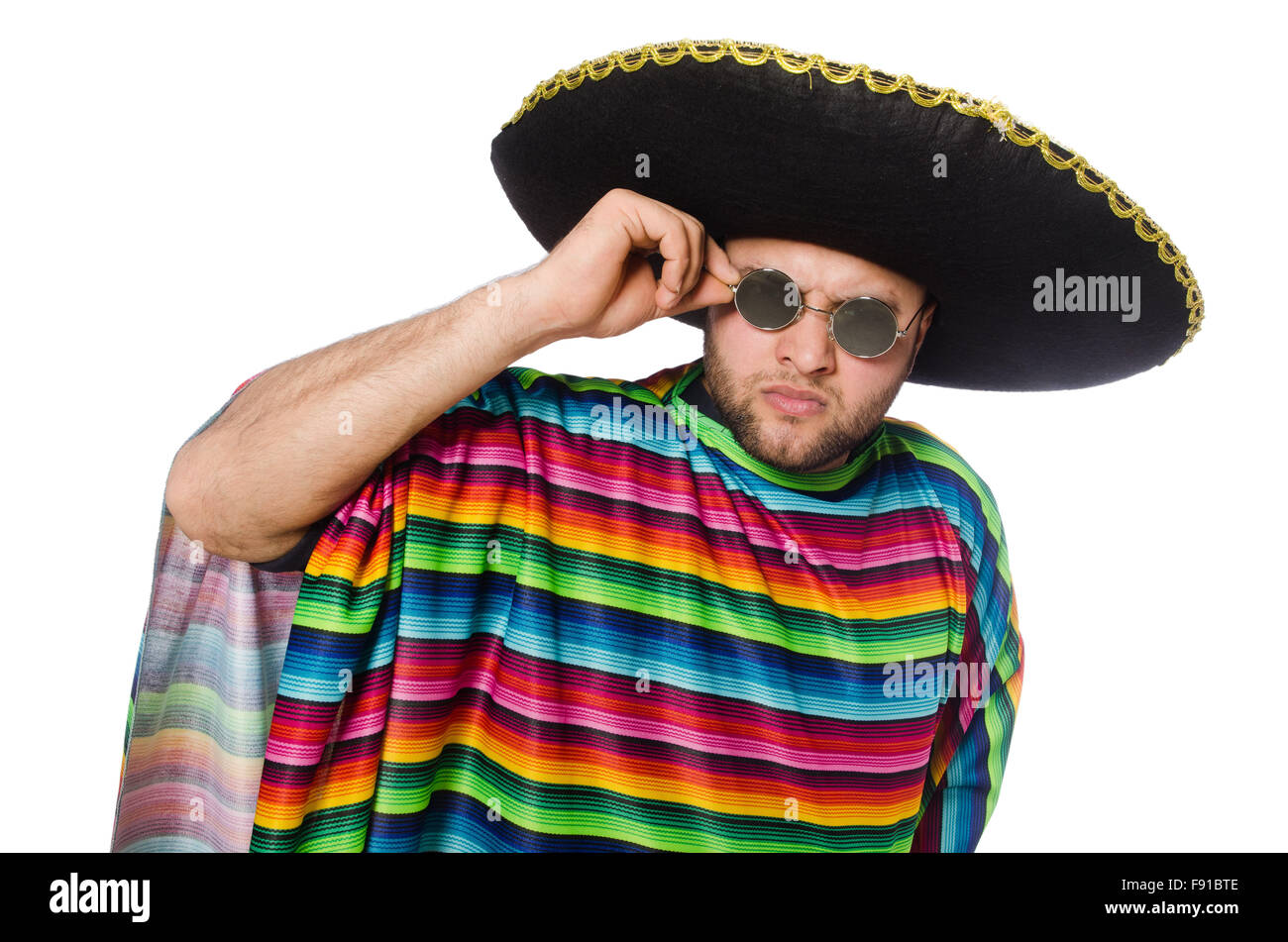 Funny mexican isolated on white Stock Photo - Alamy