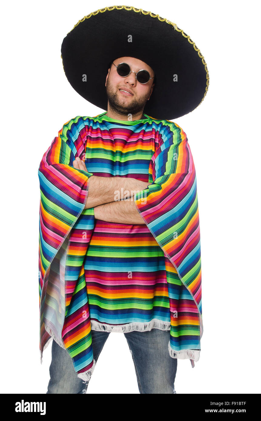 Funny mexican isolated on white Stock Photo - Alamy