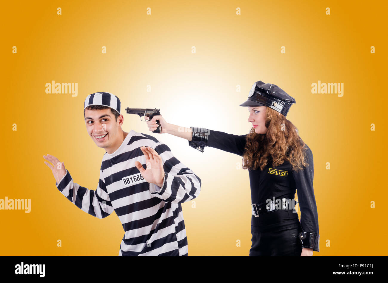 Police prison inmate on white hi-res stock photography and images - Alamy