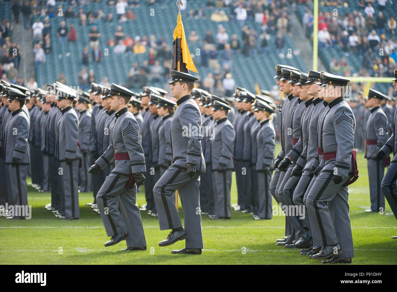 Philadelphia, PA, USA. 12th Dec, 2015. The cadets of West Point march ...