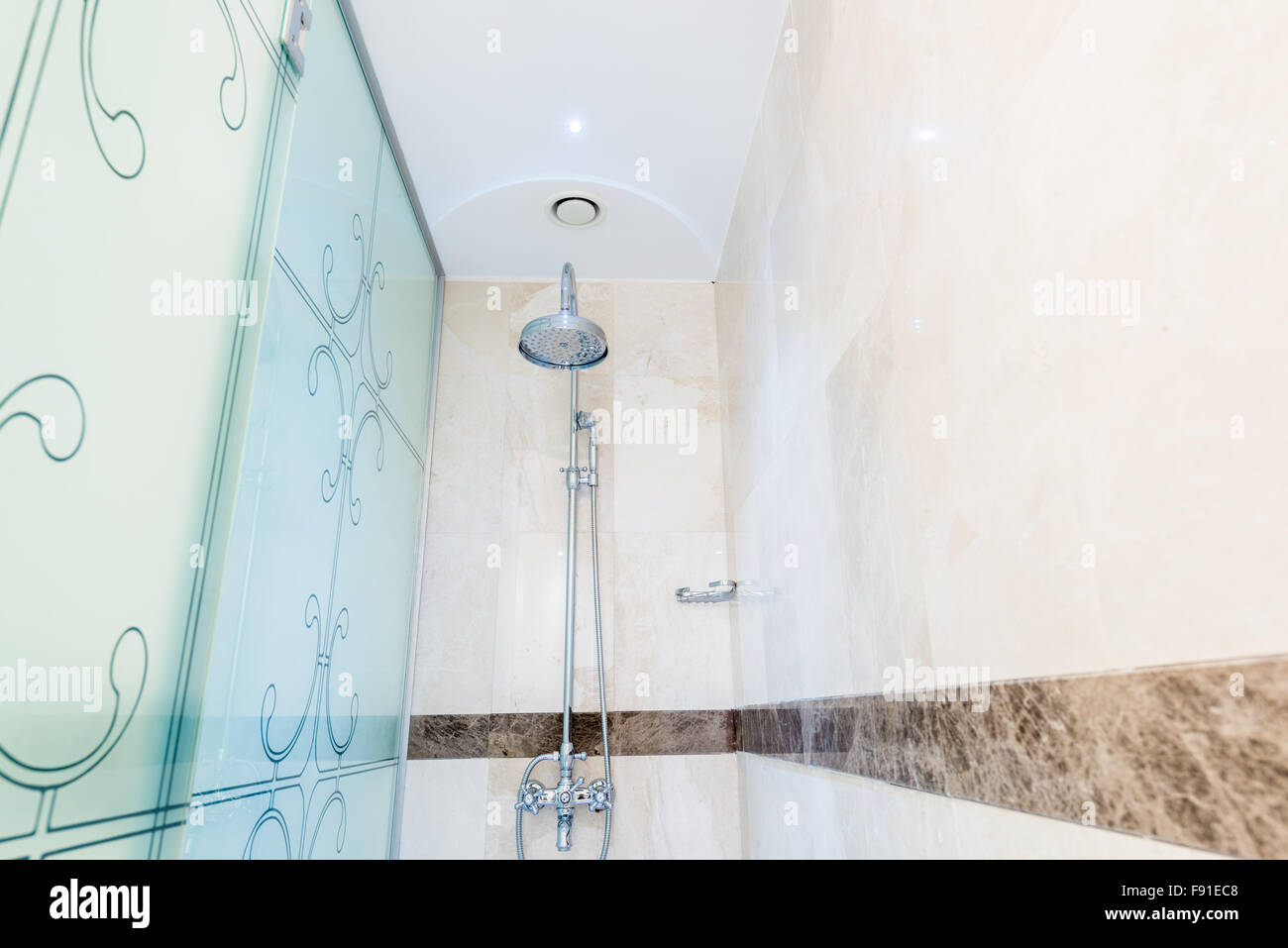Modern bathroom interior with bathtub Stock Photo - Alamy