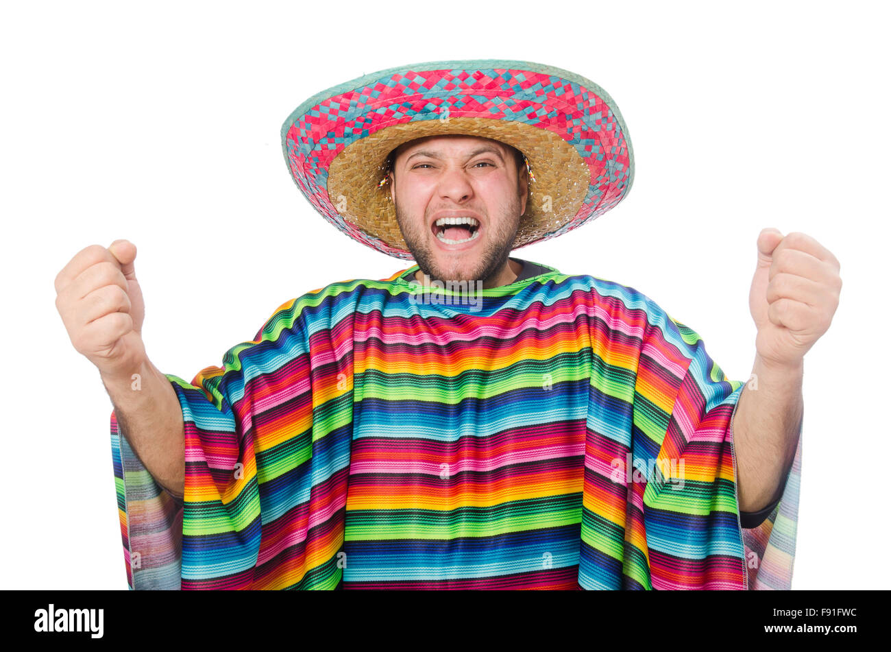 Funny mexican isolated on white Stock Photo - Alamy