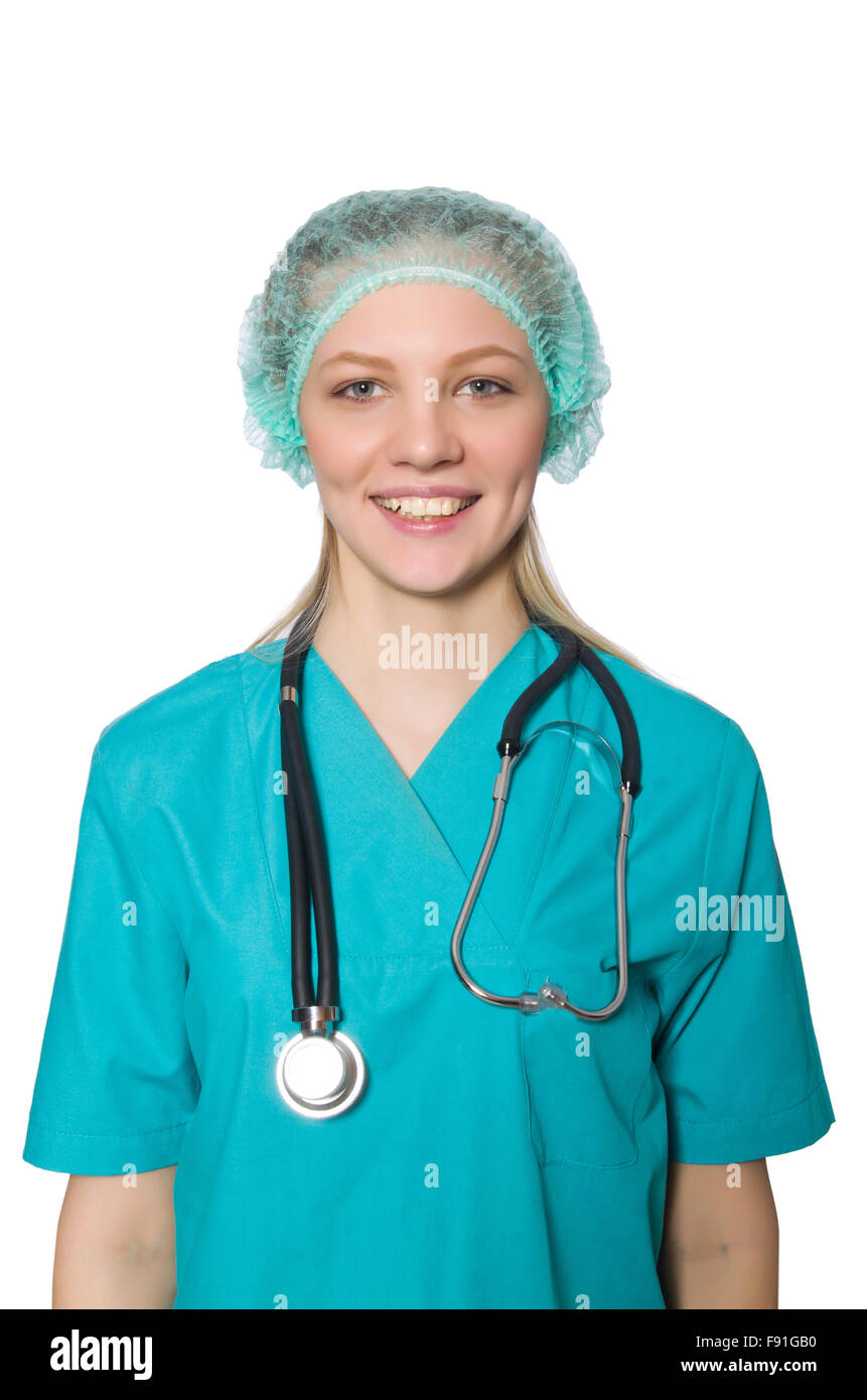 Doctor isolated on the white background Stock Photo - Alamy