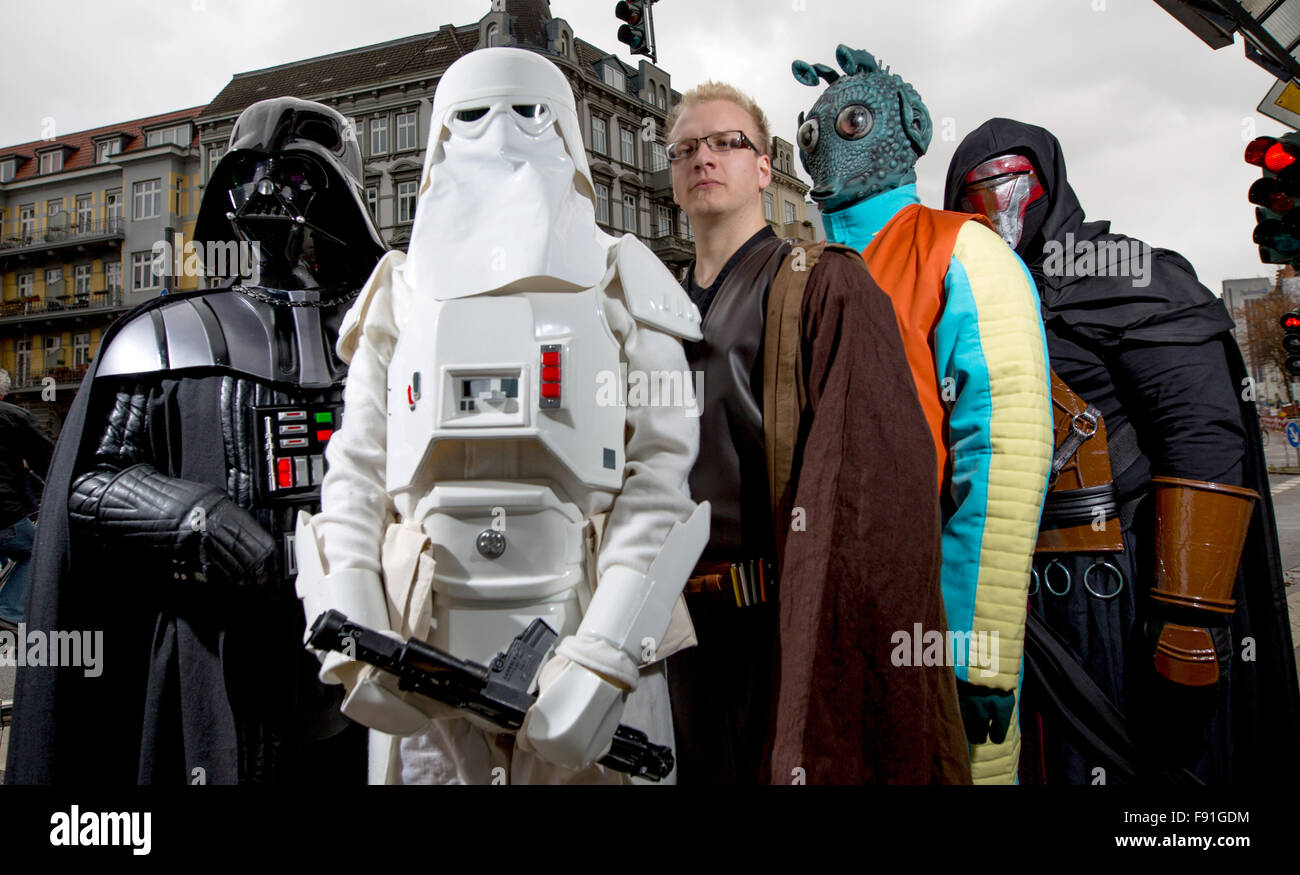 Hamburg, Germany. 14th Nov, 2015. Members of a local 'Star Wars' fan ...
