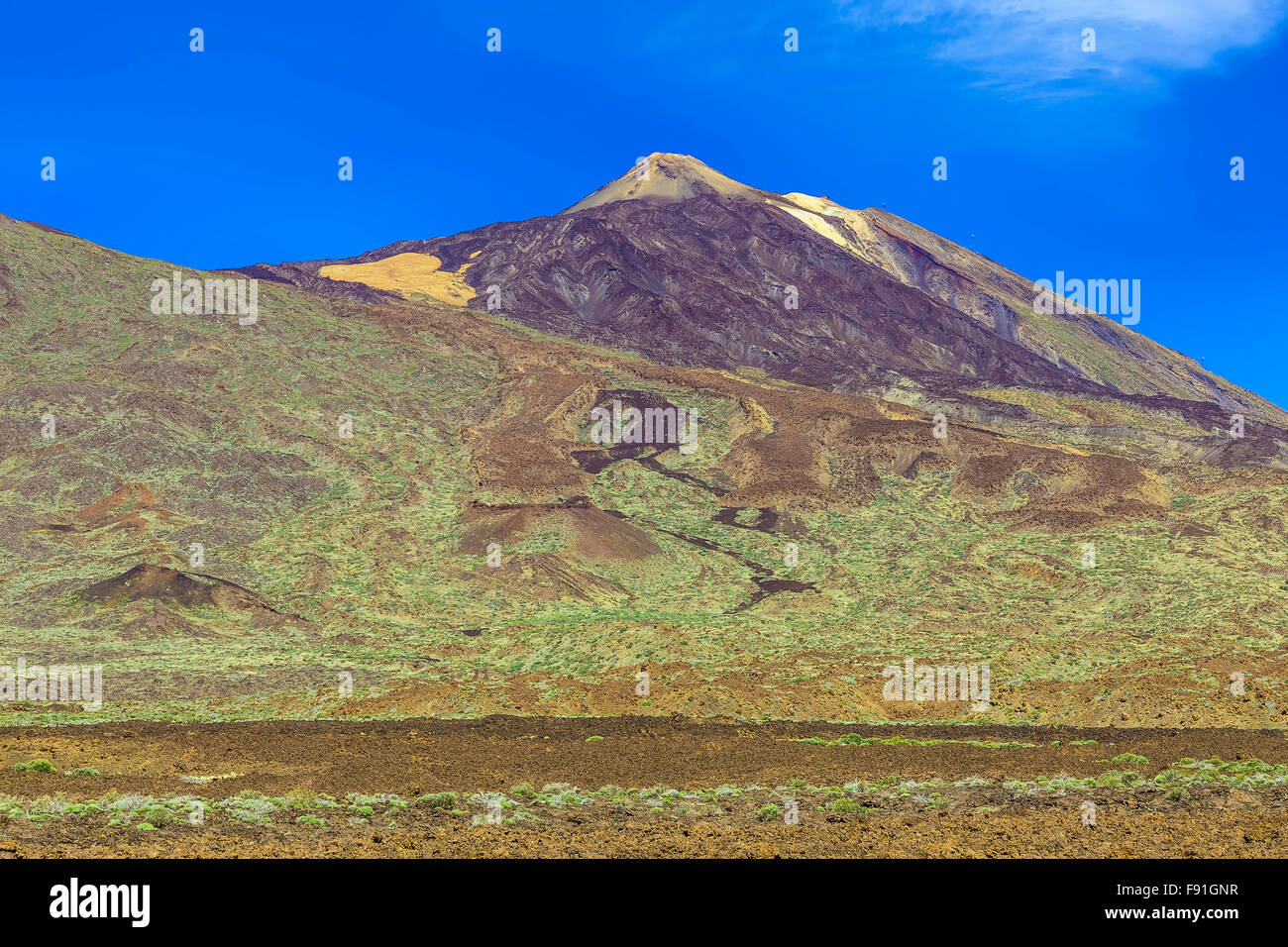 Teide Volcano Landscape in National Park on Tenerife Canary Island in ...
