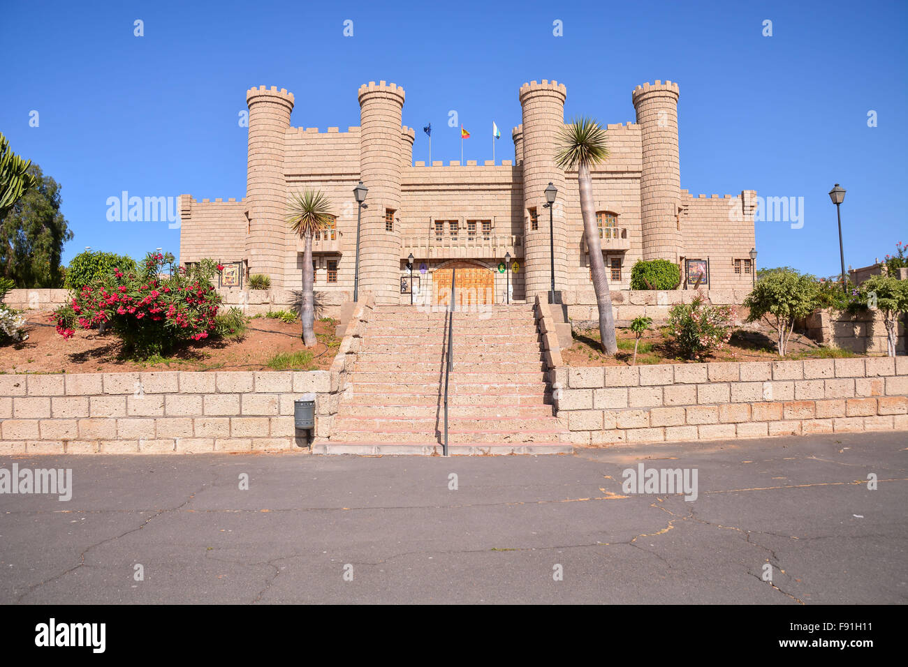 Medieval Brown Castle Stock Photo - Alamy