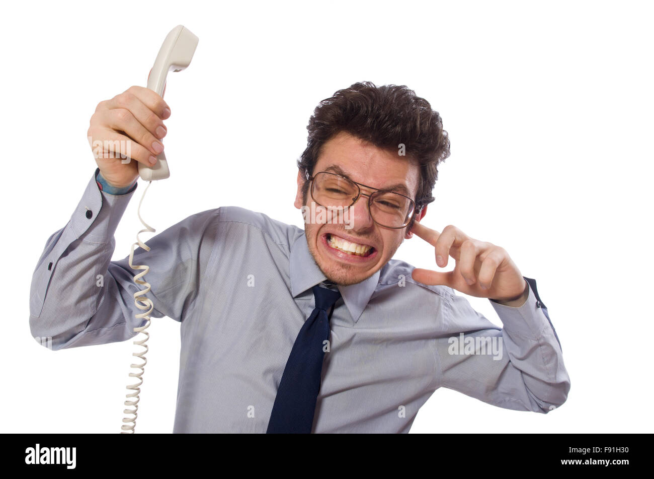 Irritated young call center hi-res stock photography and images - Alamy