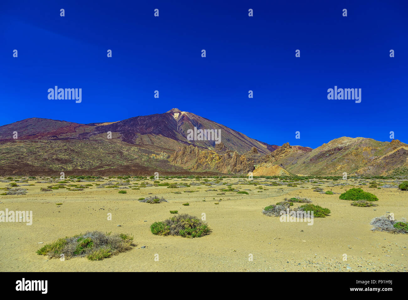 Teide Volcano Landscape in National Park on Tenerife Island in Spain at ...