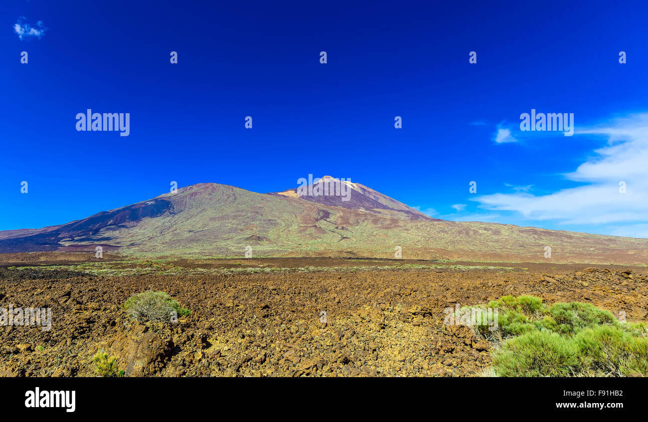 Teide Volcano Landscape in National Park on Tenerife Canary Island in ...