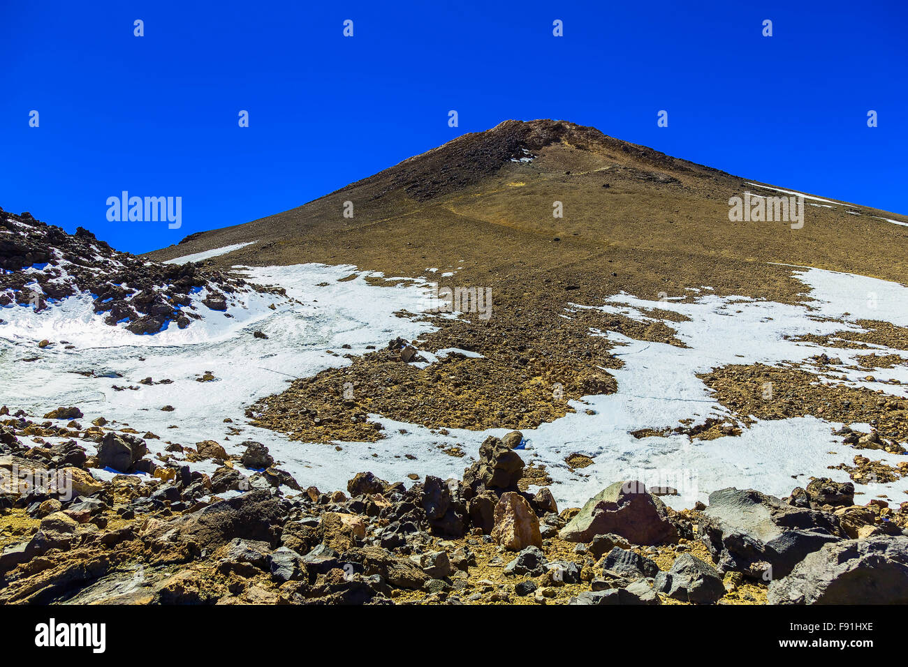 Teide Volcano Landscape in National Park on Tenerife Island in Spain at ...