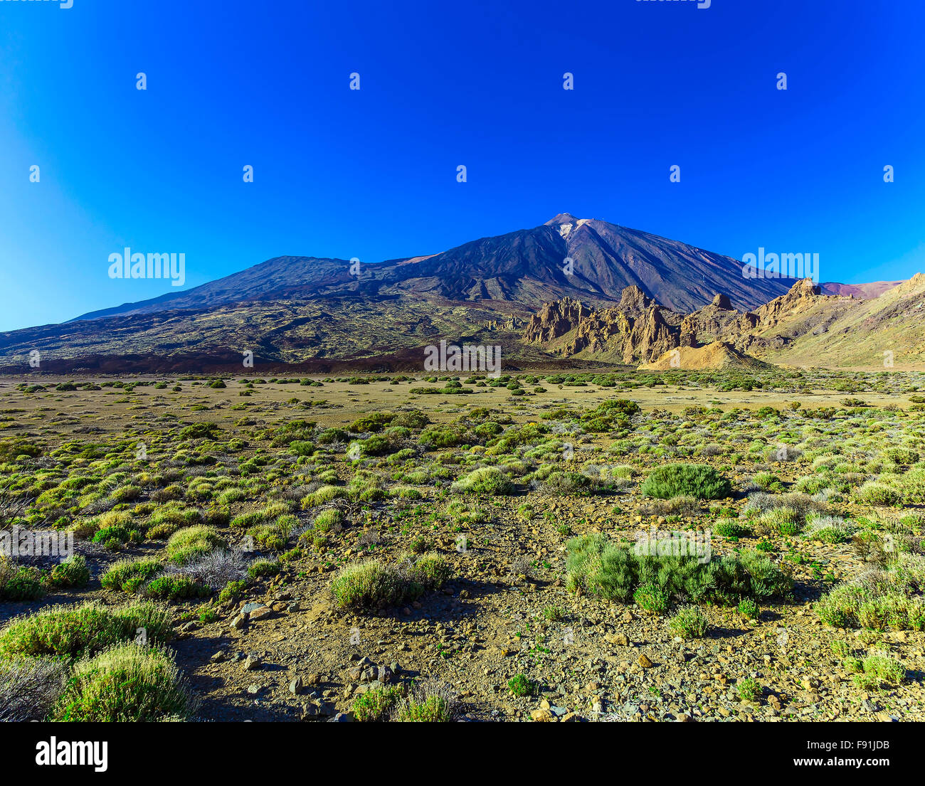 Teide Volcano Landscape in National Park on Tenerife Island in Spain at ...
