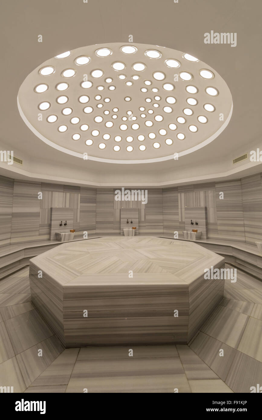 Interior of turkish bath hammam Stock Photo - Alamy
