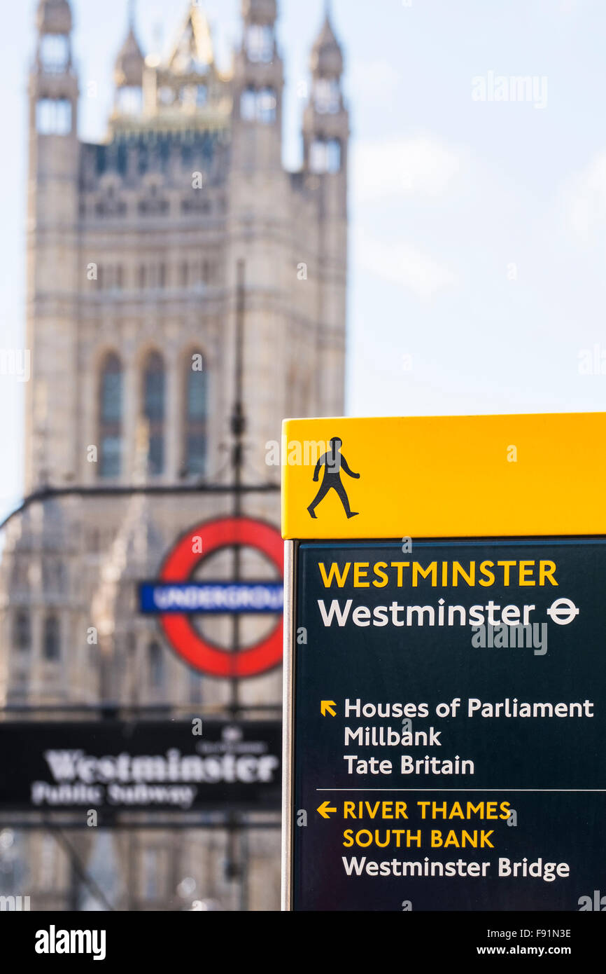 Westminster information sign, London, England, U.K Stock Photo - Alamy