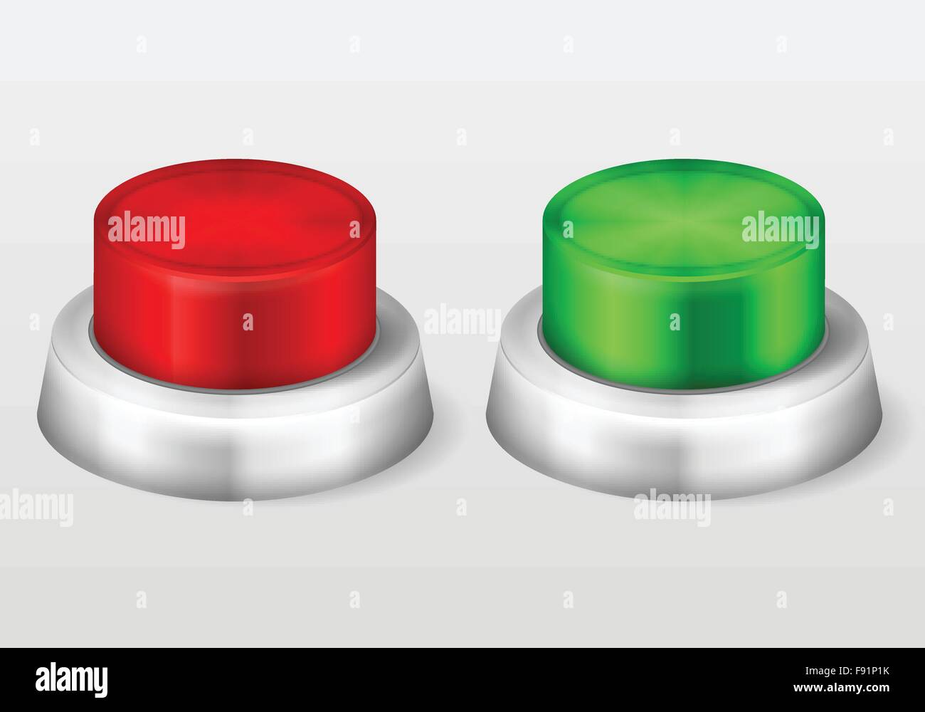 Stop and stop knob buttons on grey background. Vector illustration ...