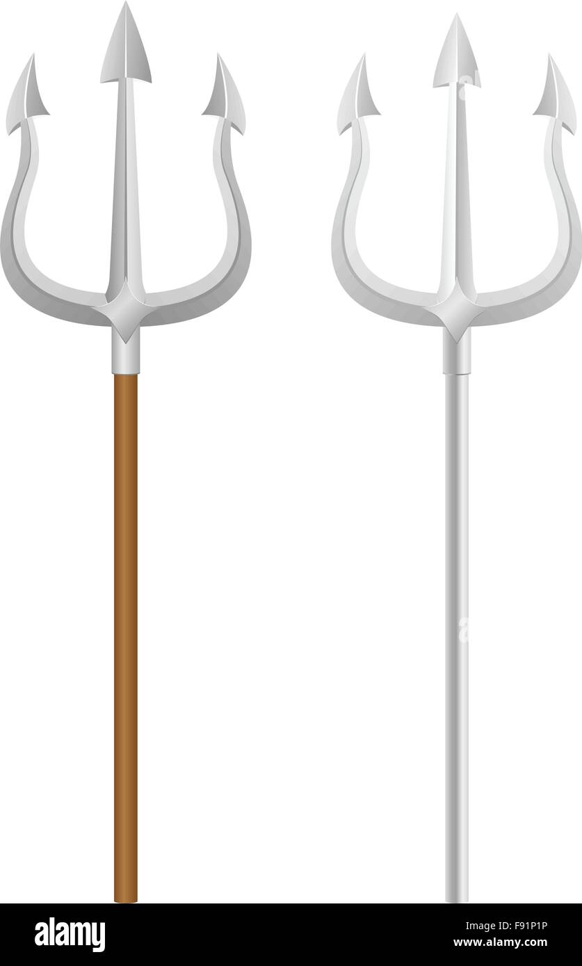 Tridents on a white background. Vector illustration Stock Vector Image ...