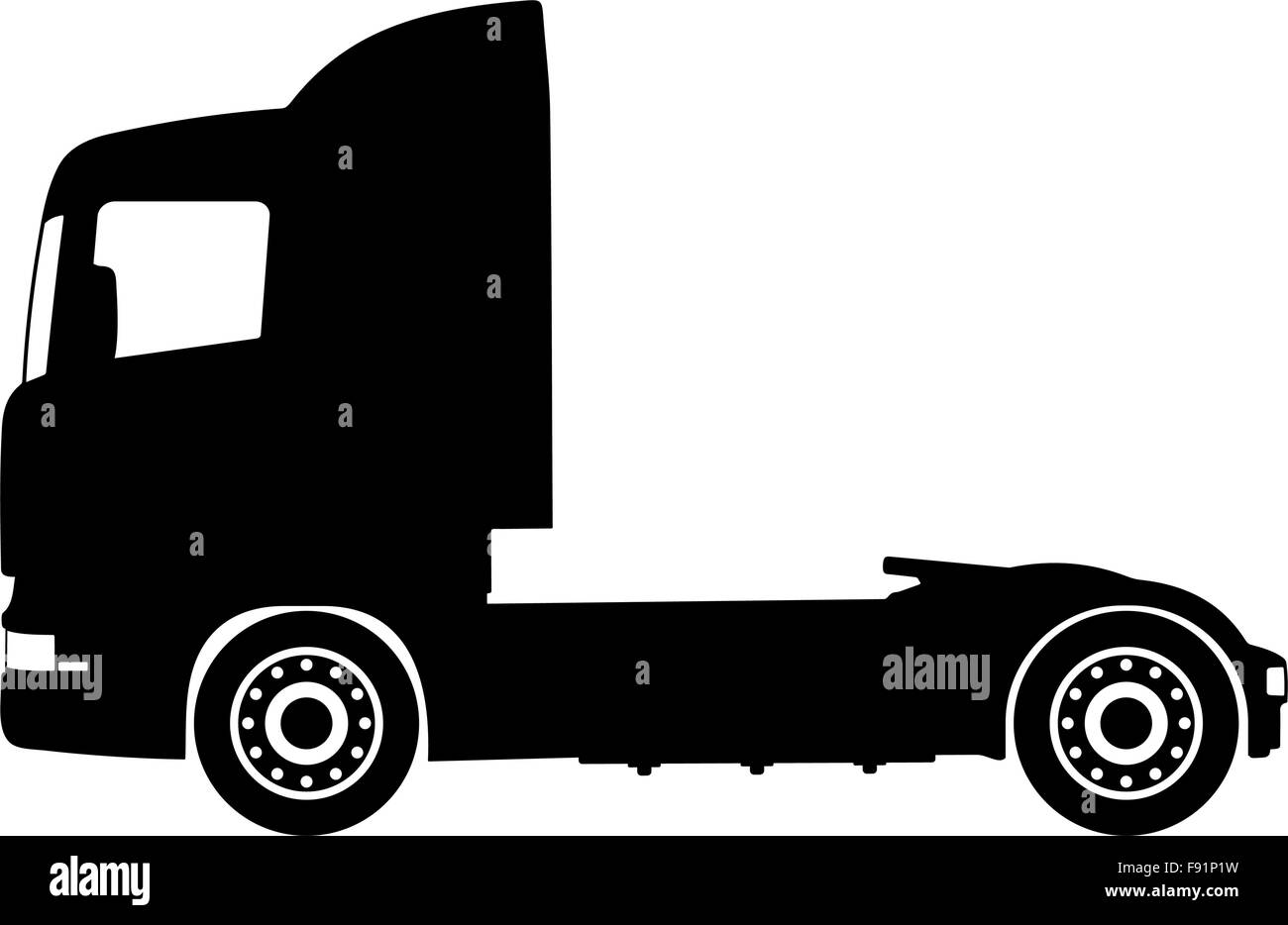 Black silhouette on a truck. Vector illustration Stock Vector Image ...