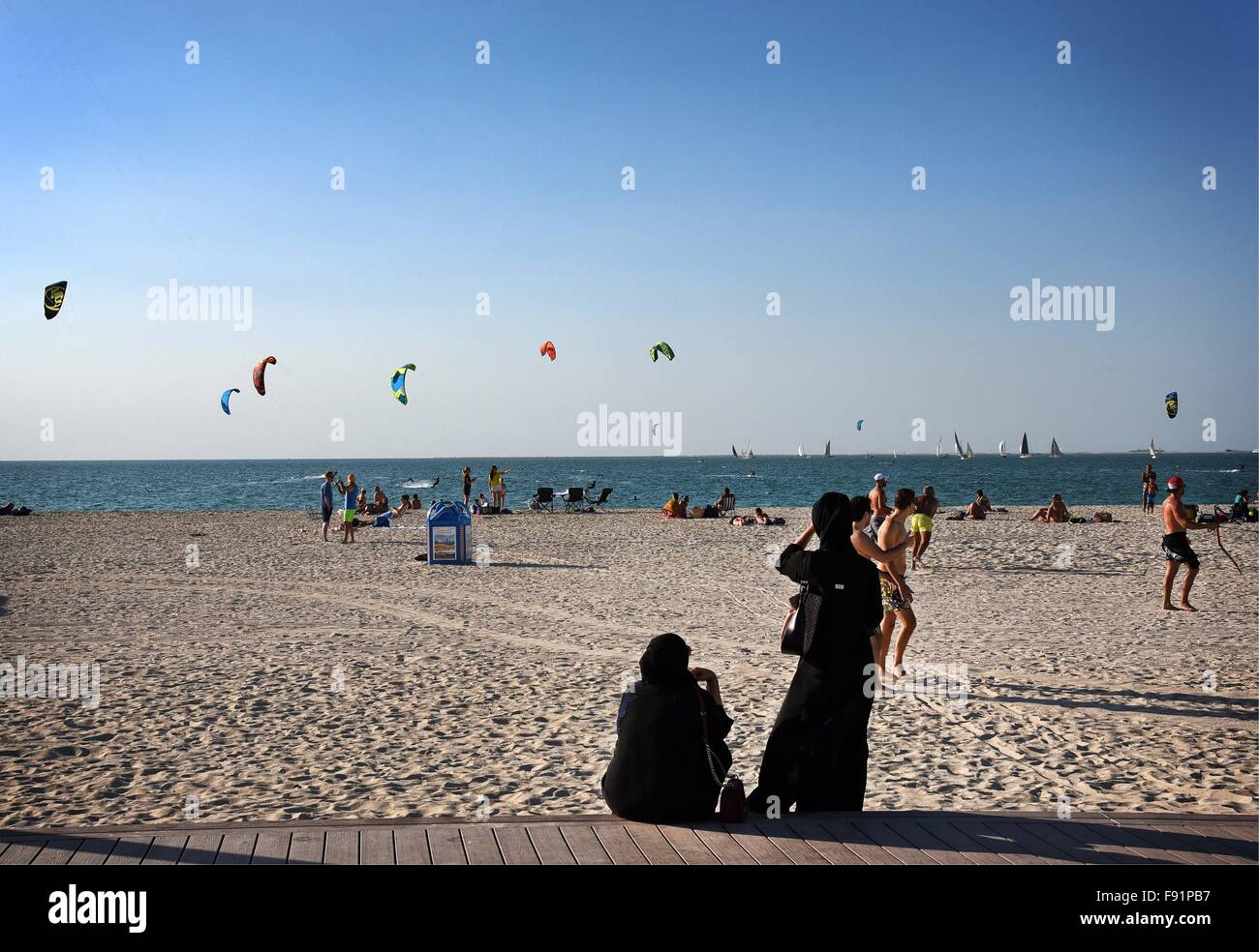 United Arab Emirates Dubai Kite Beach windsurfing, kite boarding ...