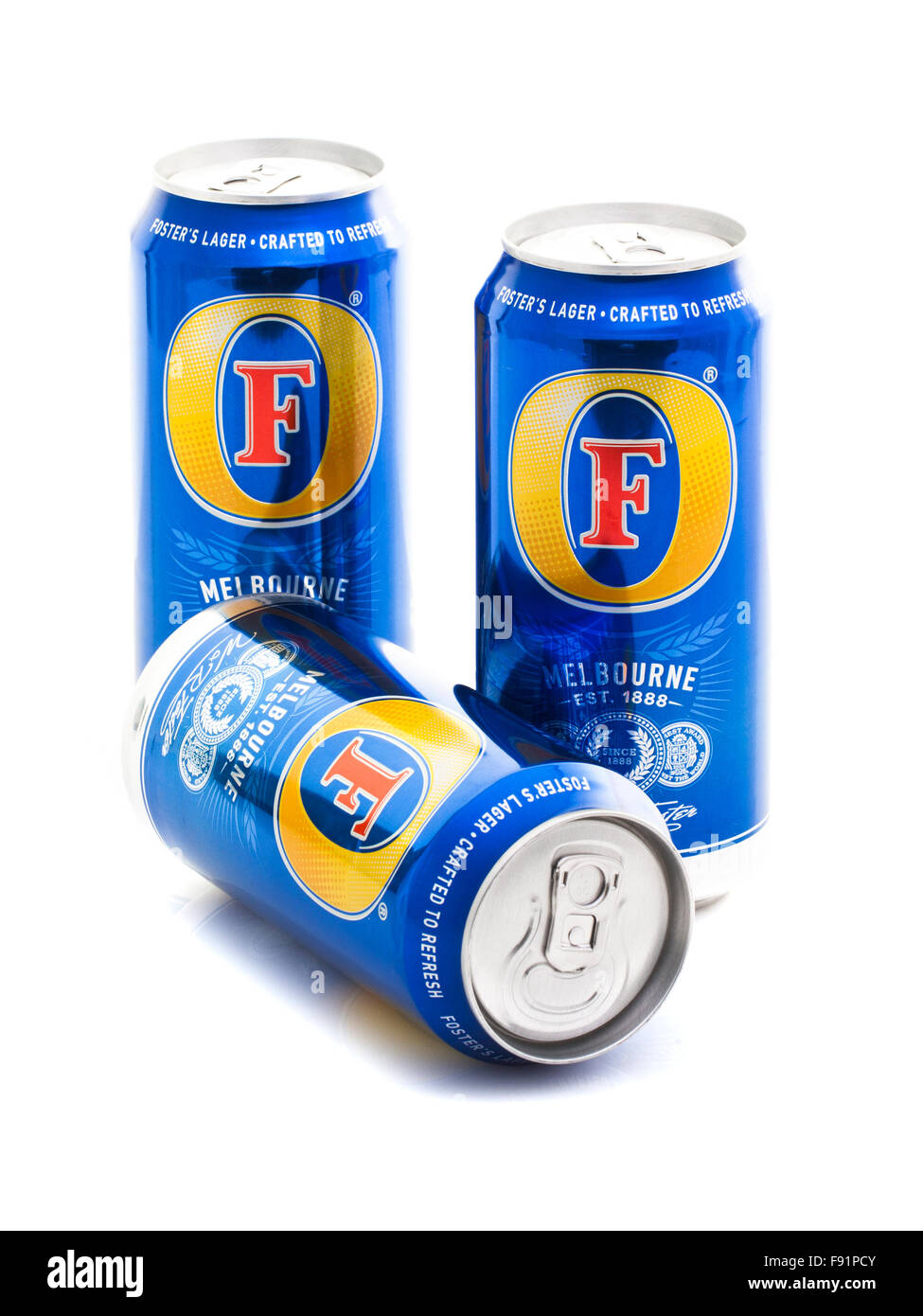 Can of fosters lager Cut Out Stock Images & Pictures - Alamy