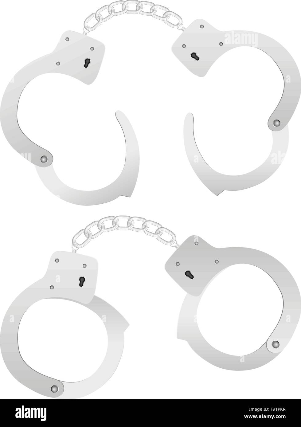Handcuffs on a white background. Vector illustration Stock Vector Image ...