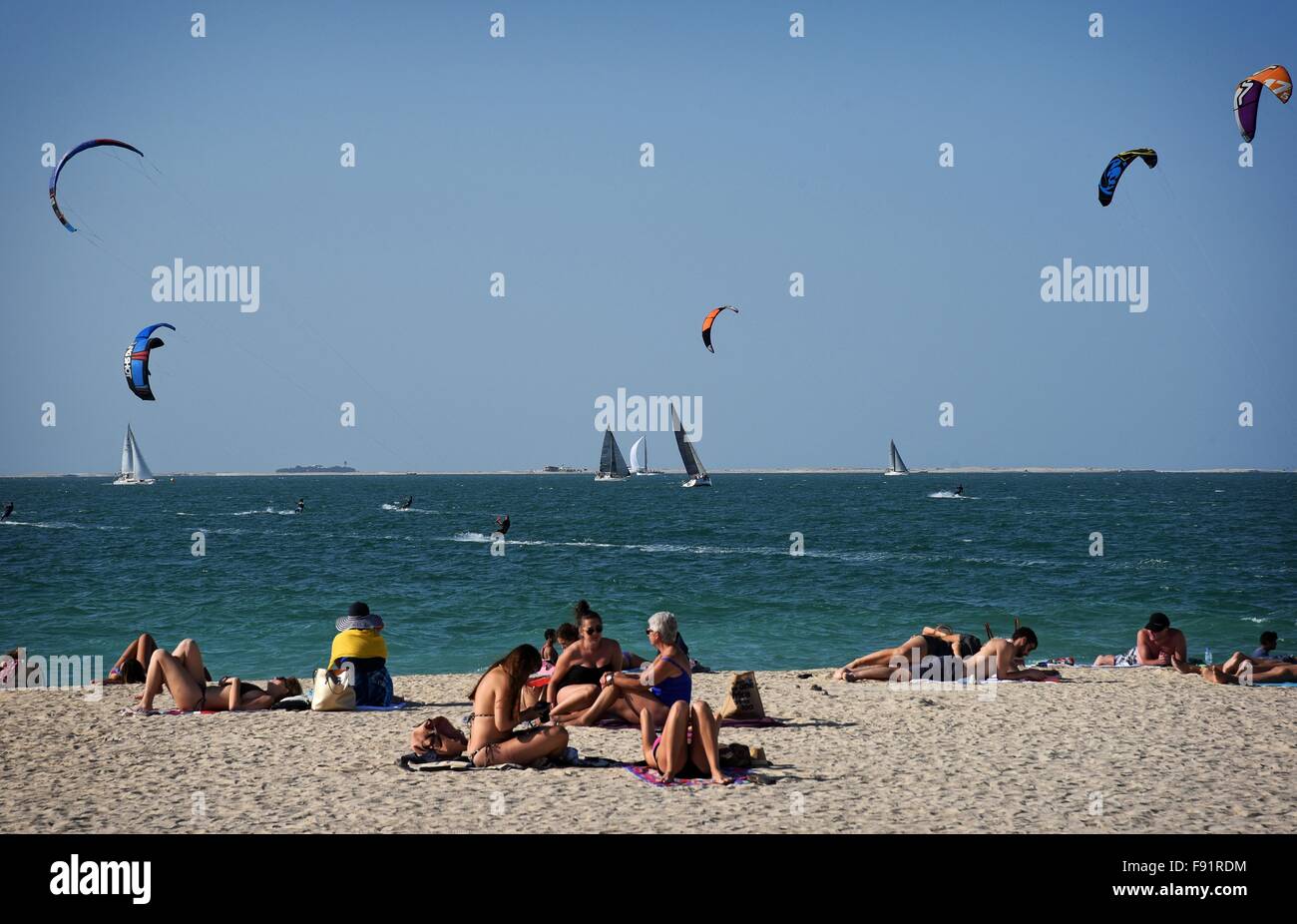 United Arab Emirates Dubai Kite Beach windsurfing, kite boarding ...