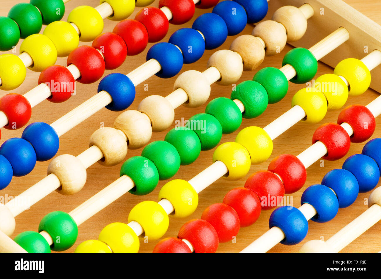 Education concept - Abacus with many colorful beads Stock Photo - Alamy