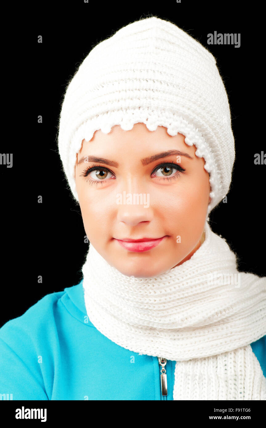 Young girl in warm clothes Stock Photo - Alamy
