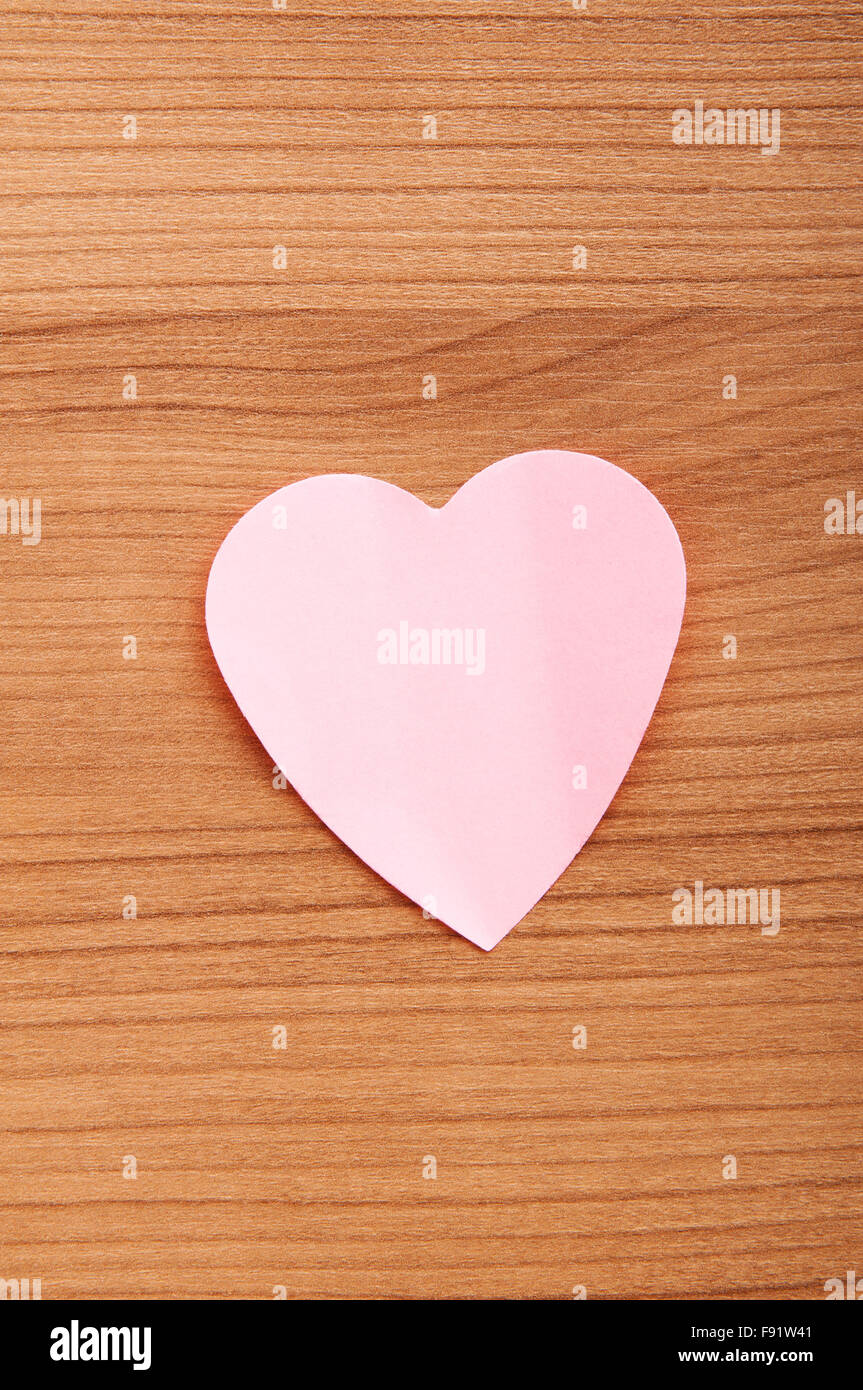 Heart shaped sticky notes on the background Stock Photo - Alamy