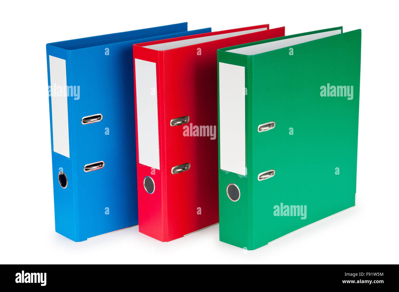 Office folders isolated on the white background Stock Photo - Alamy