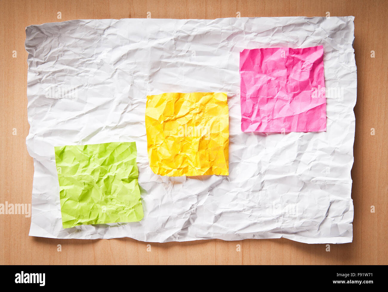 Paper reminders on the background Stock Photo - Alamy
