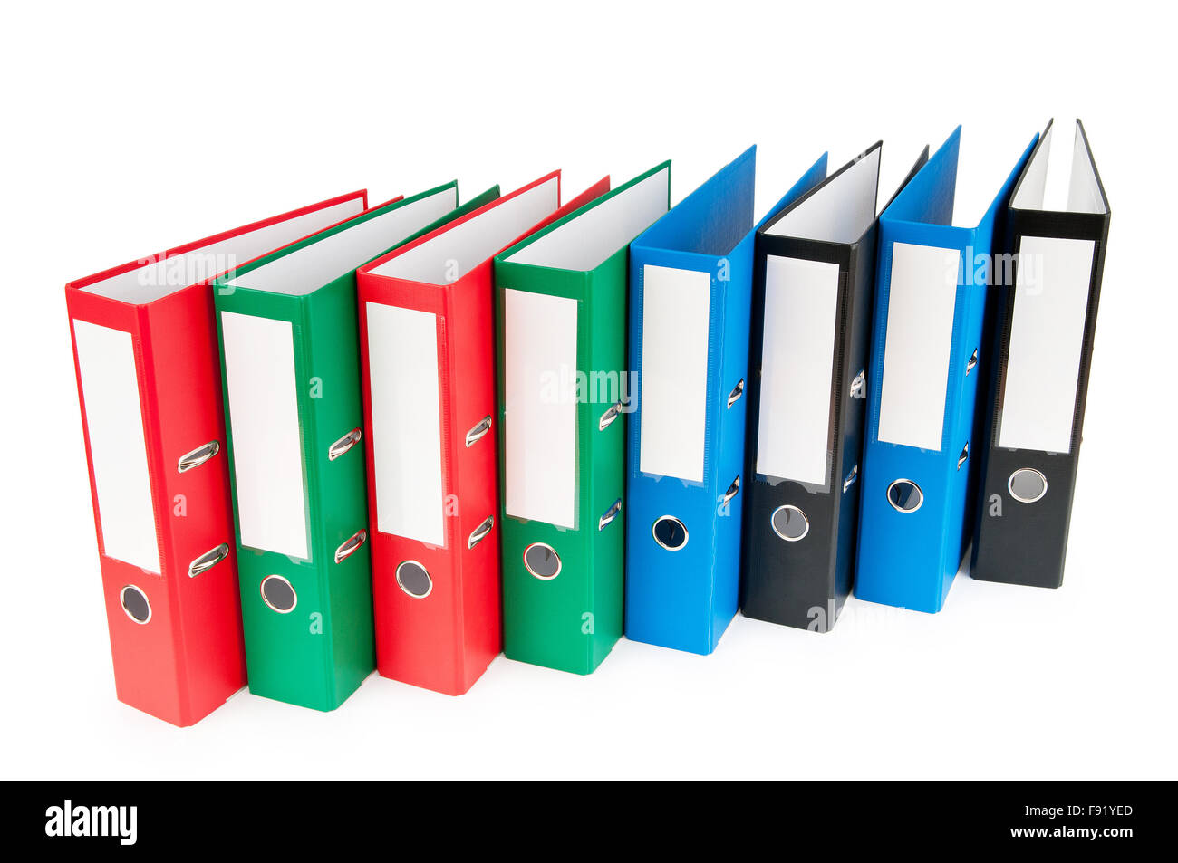 Office folders isolated on the white background Stock Photo - Alamy