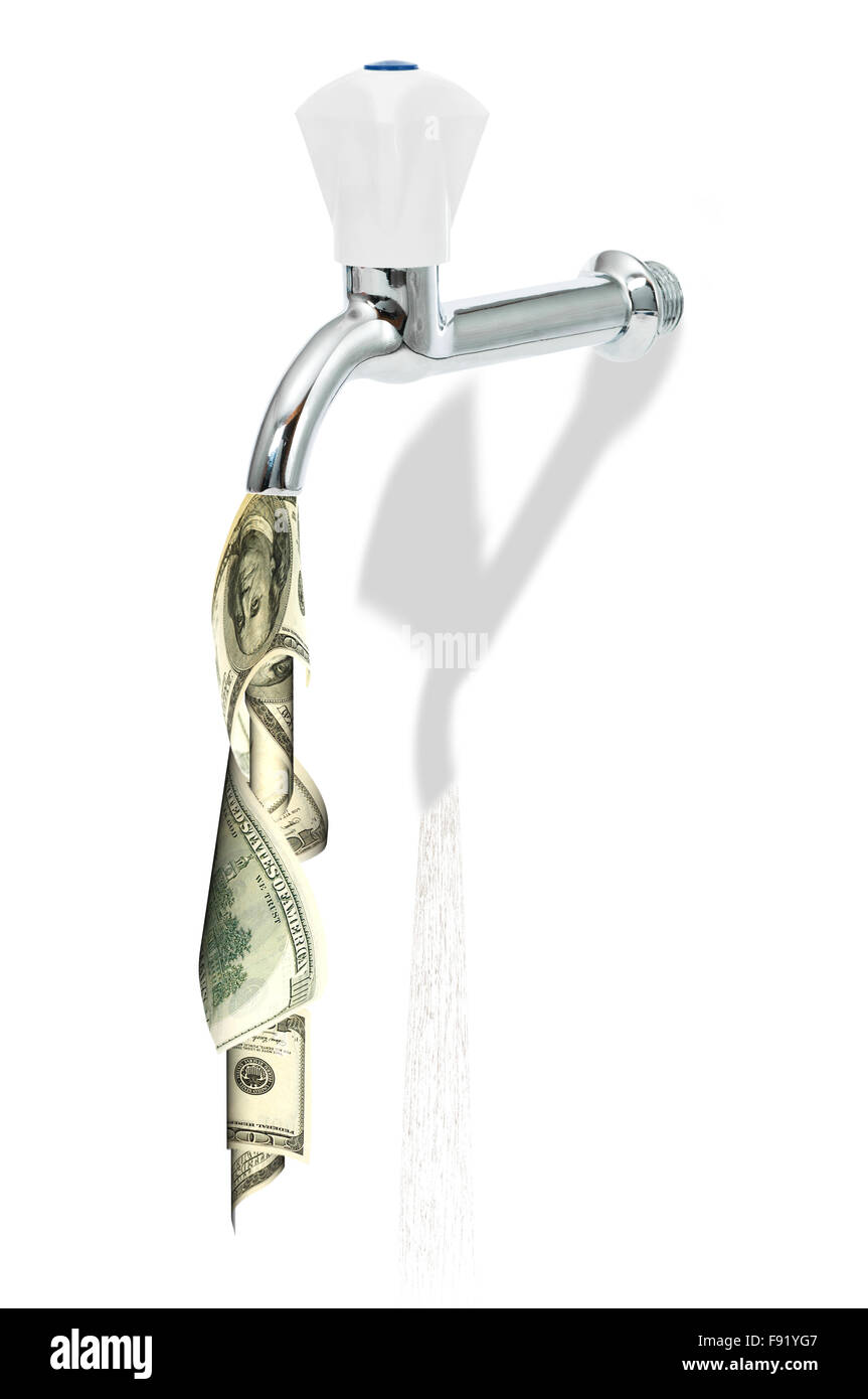 Money flowing tap Cut Out Stock Images & Pictures - Alamy