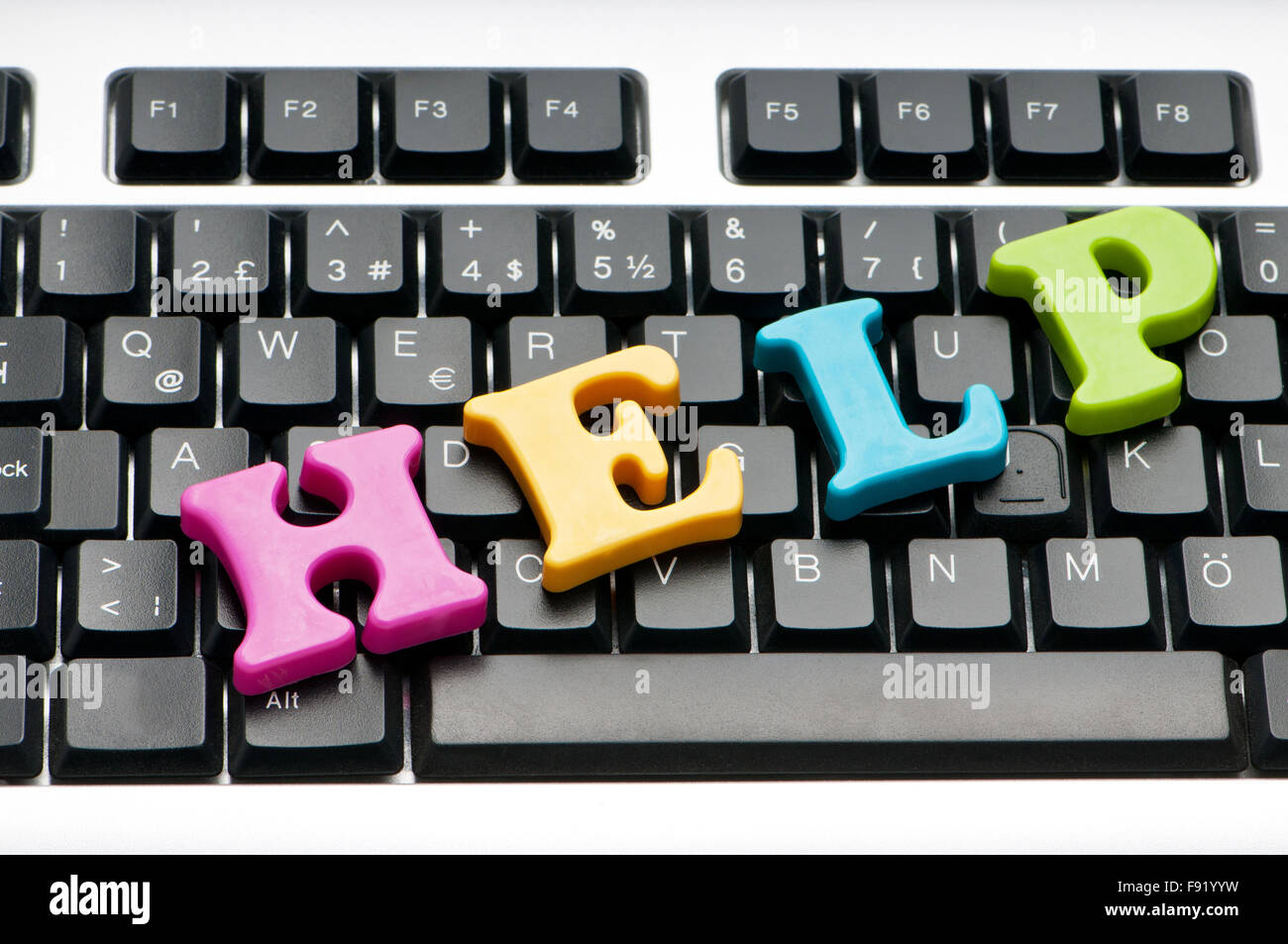 HELP concept with letters on keyboard Stock Photo - Alamy