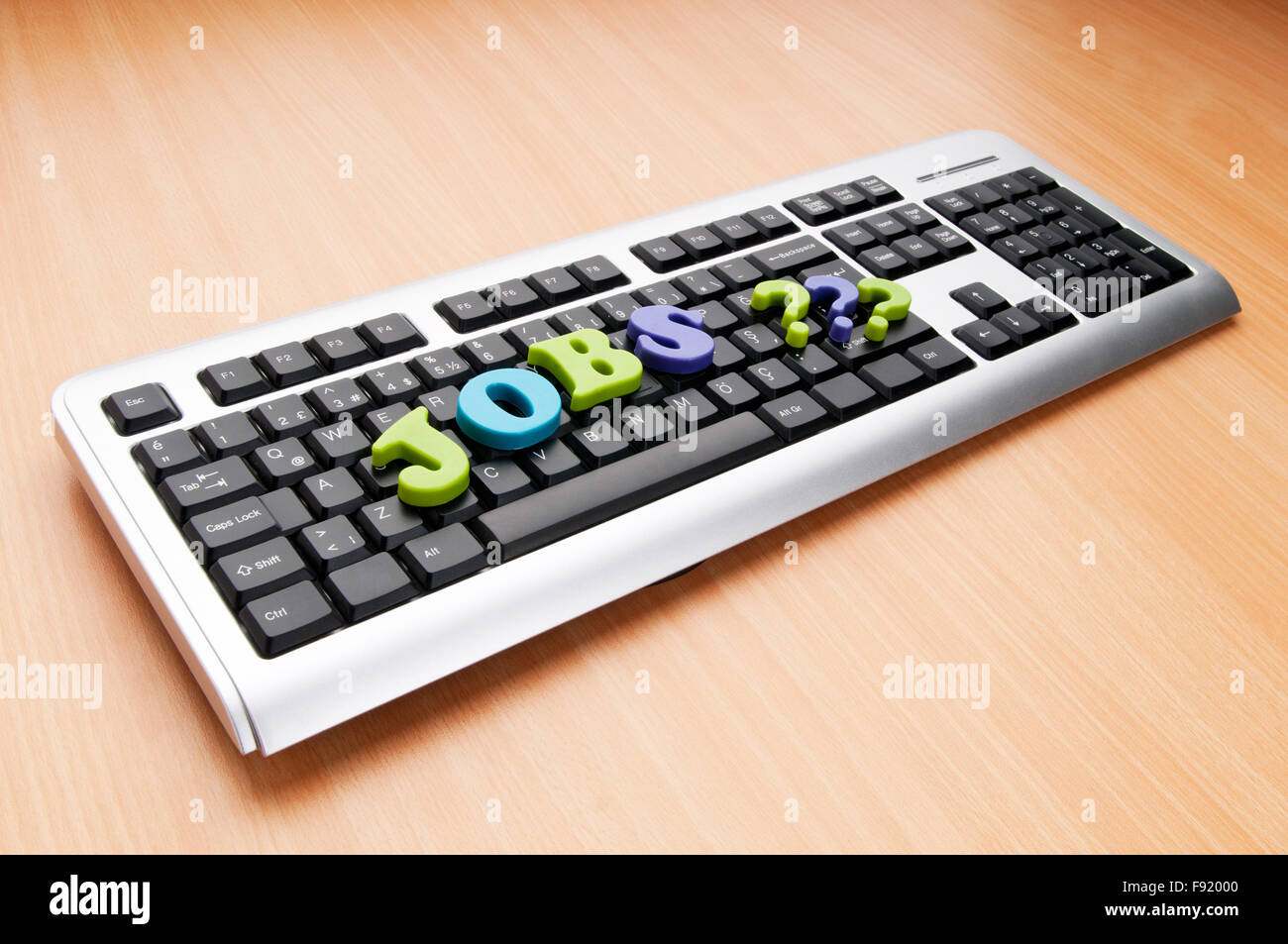 Employment concept with words on keyboard Stock Photo - Alamy
