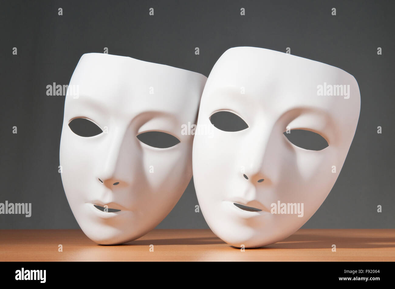 Masks with theatre concept Stock Photo - Alamy